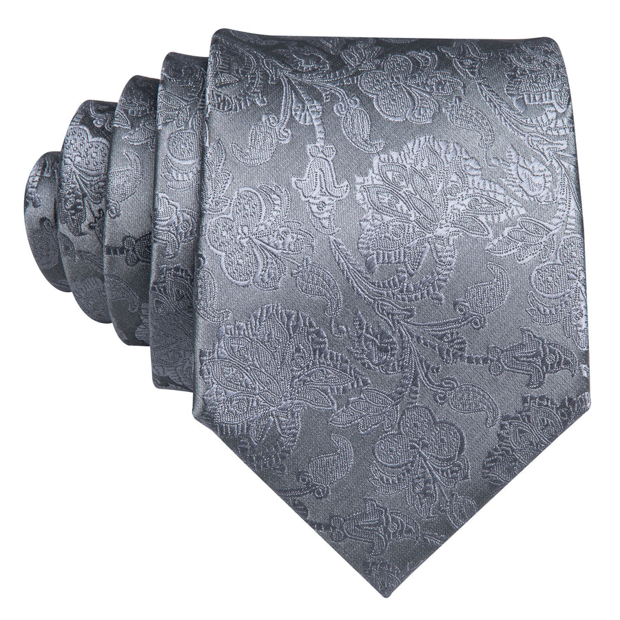 Silver Gray Premium XL Tie Set – Sophisticated Gentlemen