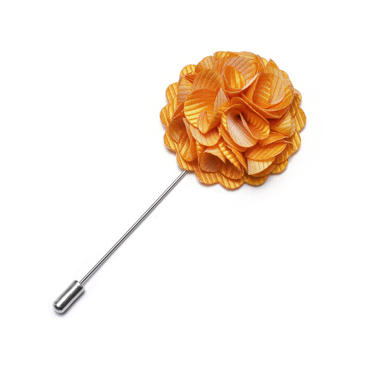 Orange Floral Lapel Pin – Sophisticated Gentlemen