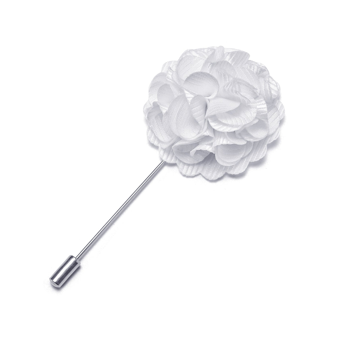 White Floral Lapel Pin – Sophisticated Gentlemen