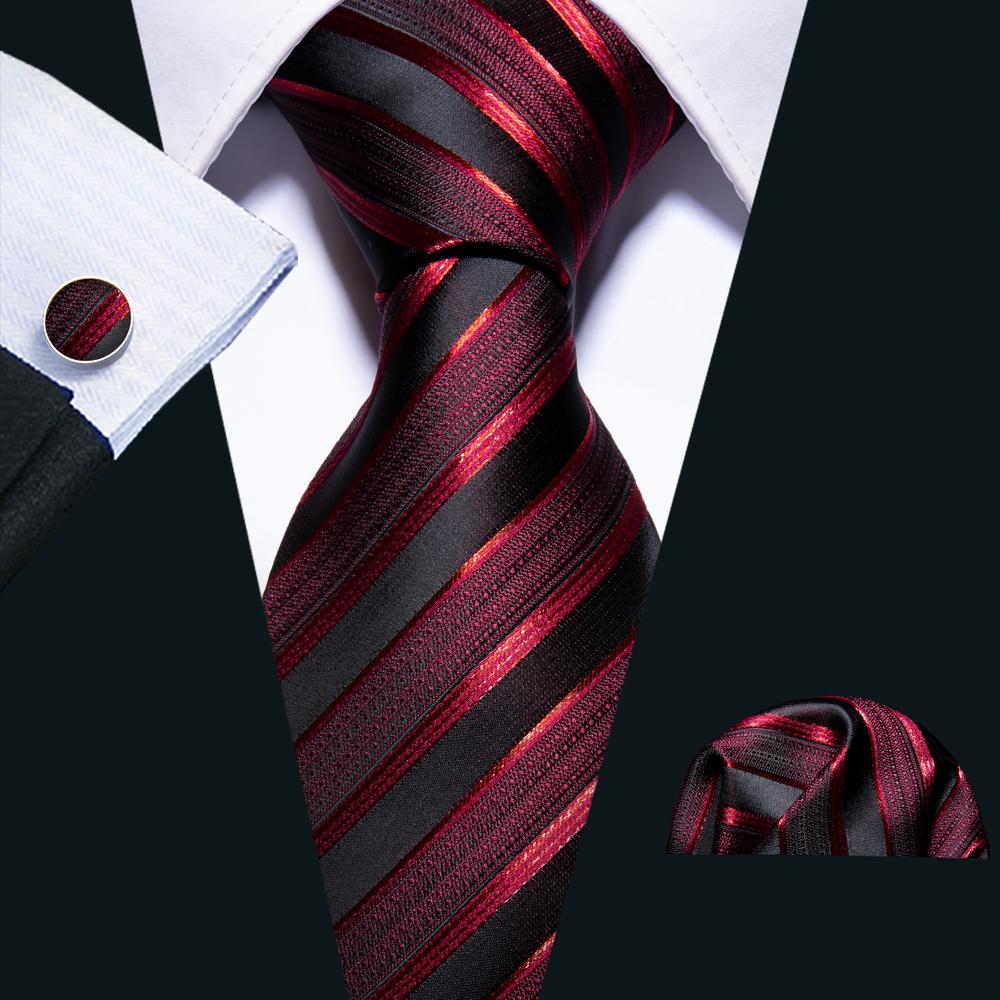 Bloody Stripes Tie, Pocket Square and Cufflinks – Sophisticated Gentlemen
