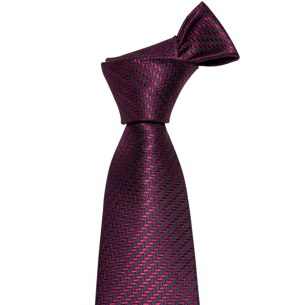 Dark Red Striped Tie Set – Sophisticated Gentlemen
