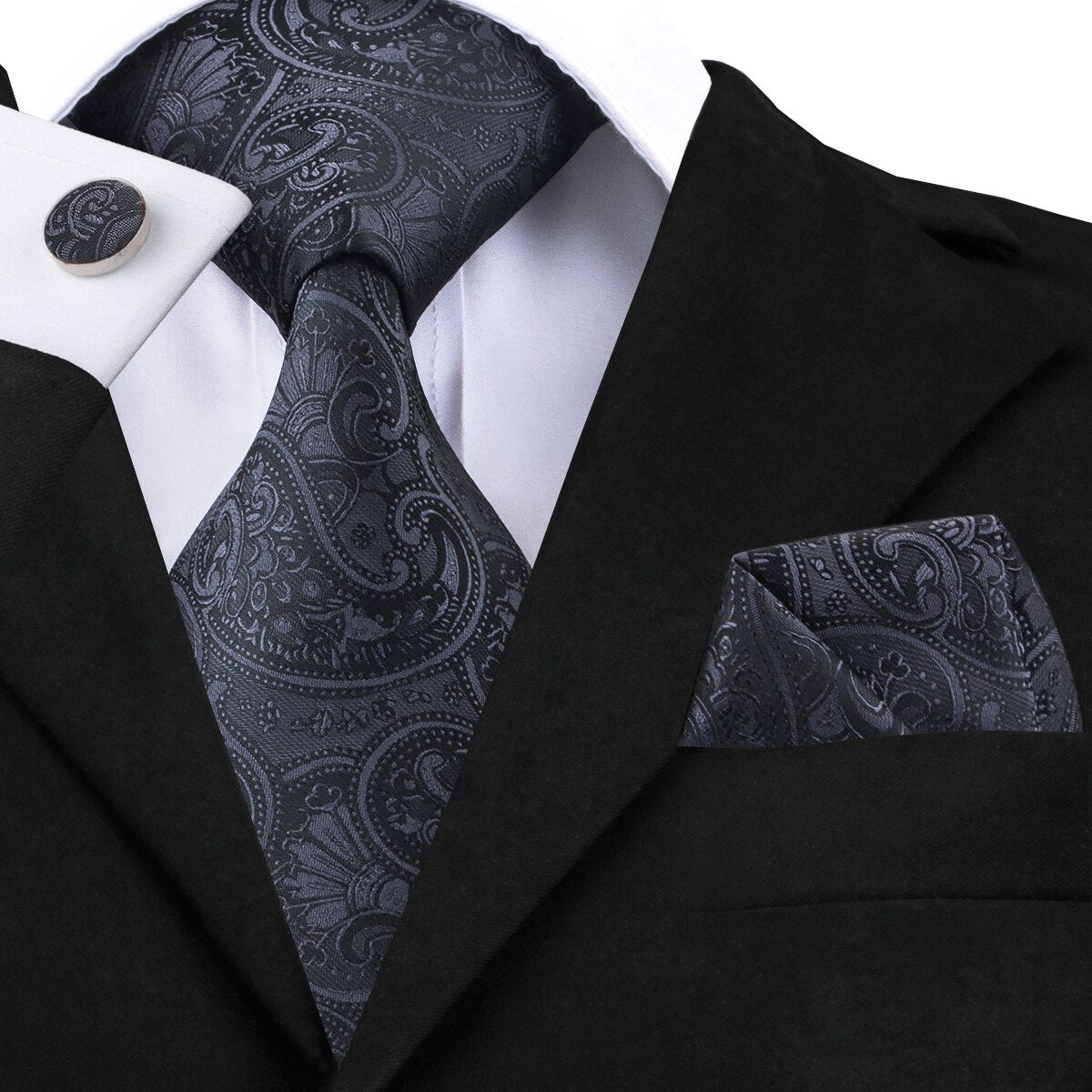Moon of Mars Tie, Pocket Square and Cufflinks – Sophisticated Gentlemen