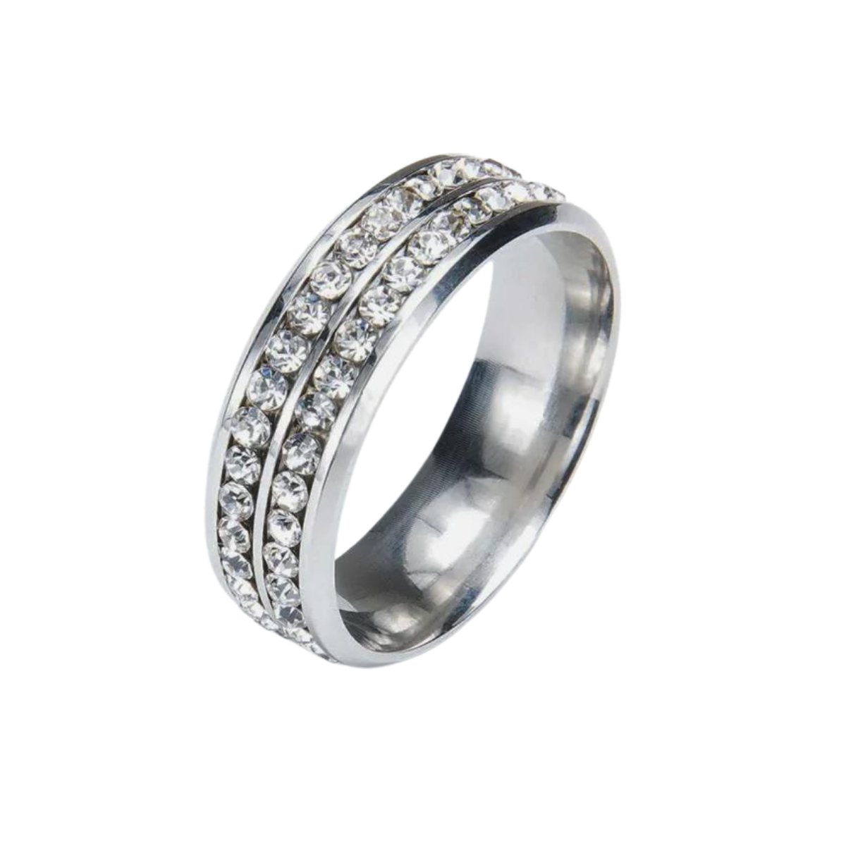 Tie Ring - Silver Rhinestone – Sophisticated Gentlemen